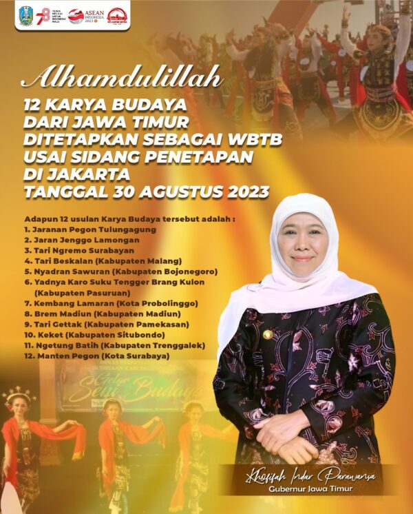 12 Karya Budaya Jatim Resmi Jadi Warisan Budaya Tak Benda Nasional ...